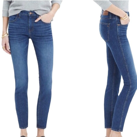 Madewell | Jeans | Madewell 9 High Riser Skinny Skinny Crop Denim Blue ...